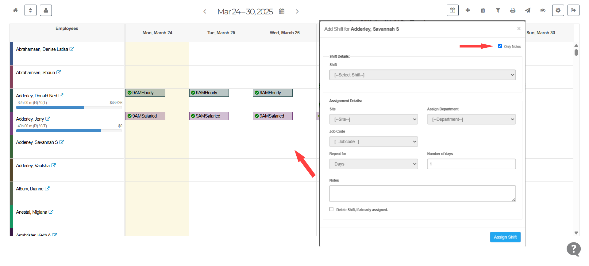 How to Add Scheduling Notes | NextGen Workforce