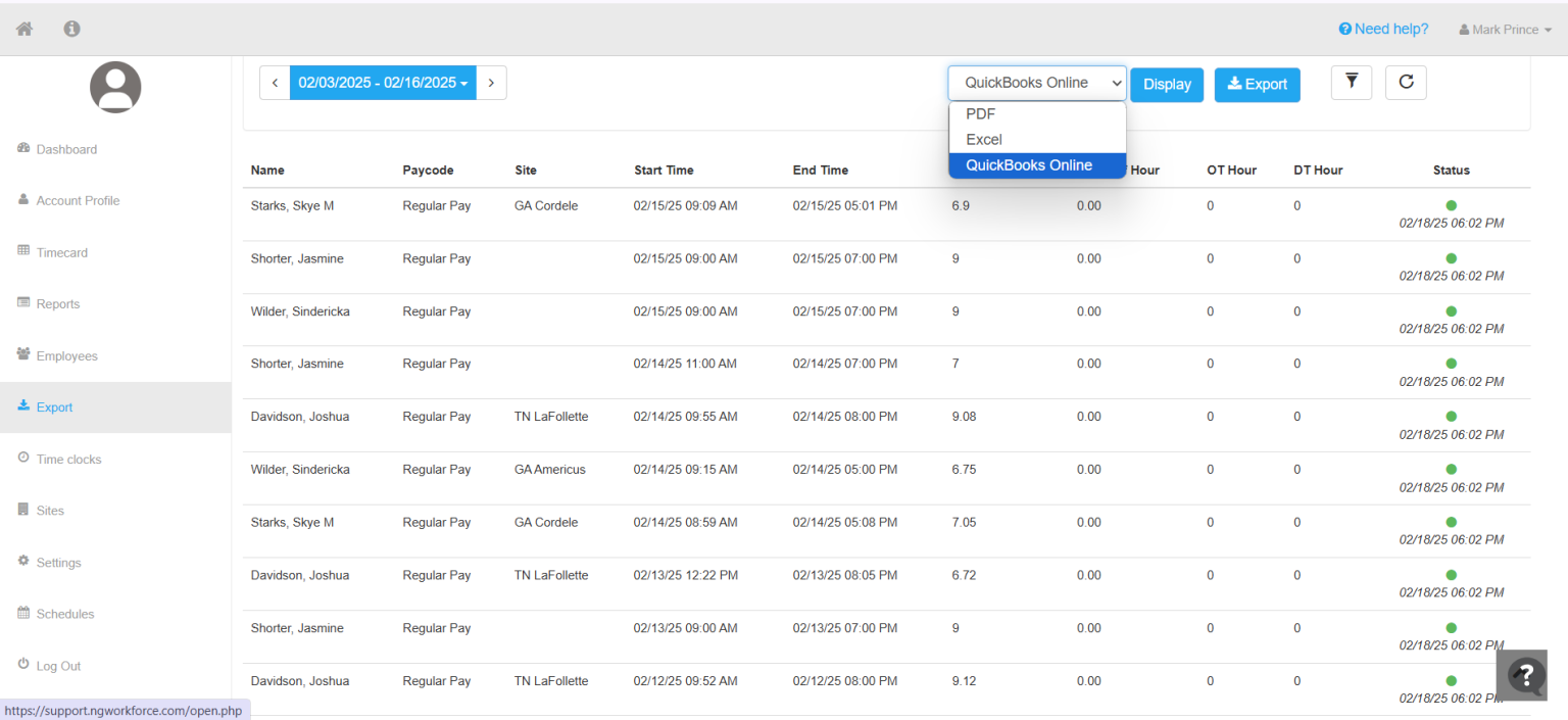 How to export Attendance Records | NextGen Workforce